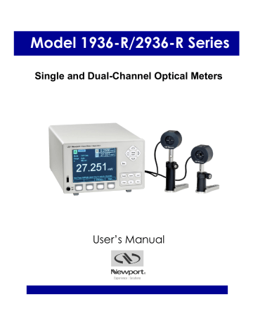 Newport 1936 & 2936-R Power Meter User Manual | Manualzz