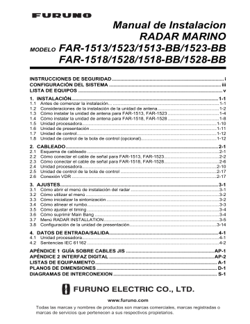 Furuno FAR1518/DC Guía de instalación | Manualzz