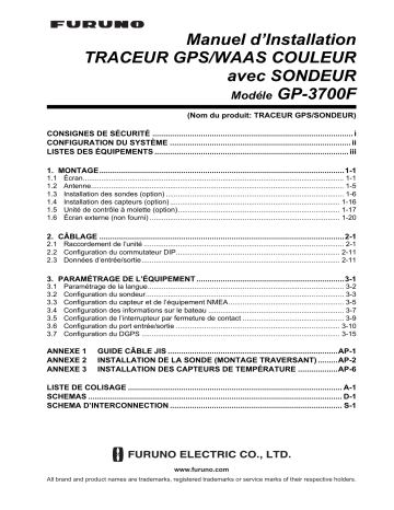 Furuno GP3700F Guide d'installation | Manualzz