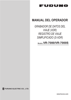 Furuno VR-7000 - Installation manual, Manual, Operating instructions ...