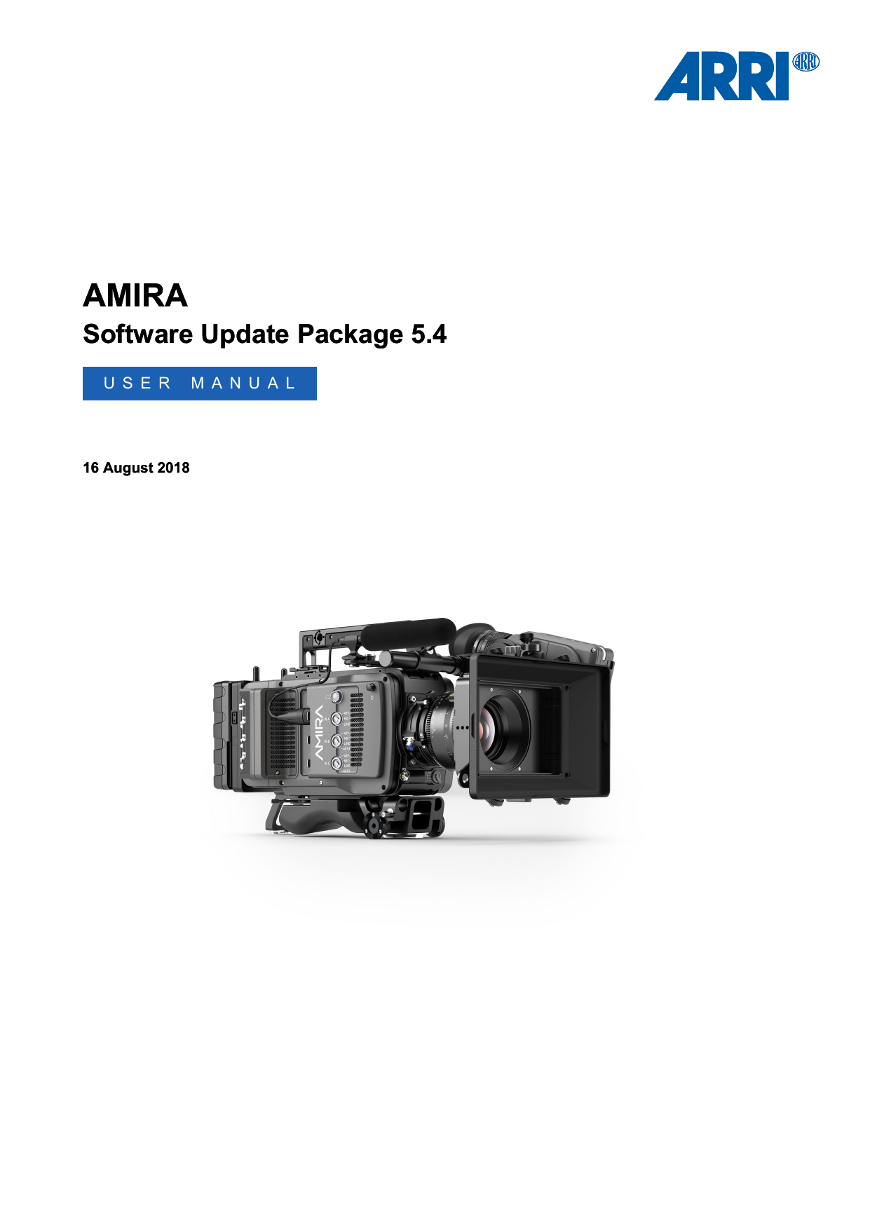 Arri Amira Software Update 5.4 User Manual | Manualzz