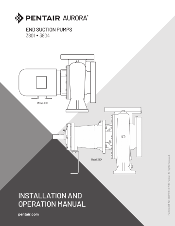 Aurora 3801 & 3804 End Suction Pumps Owner's Manual | Manualzz