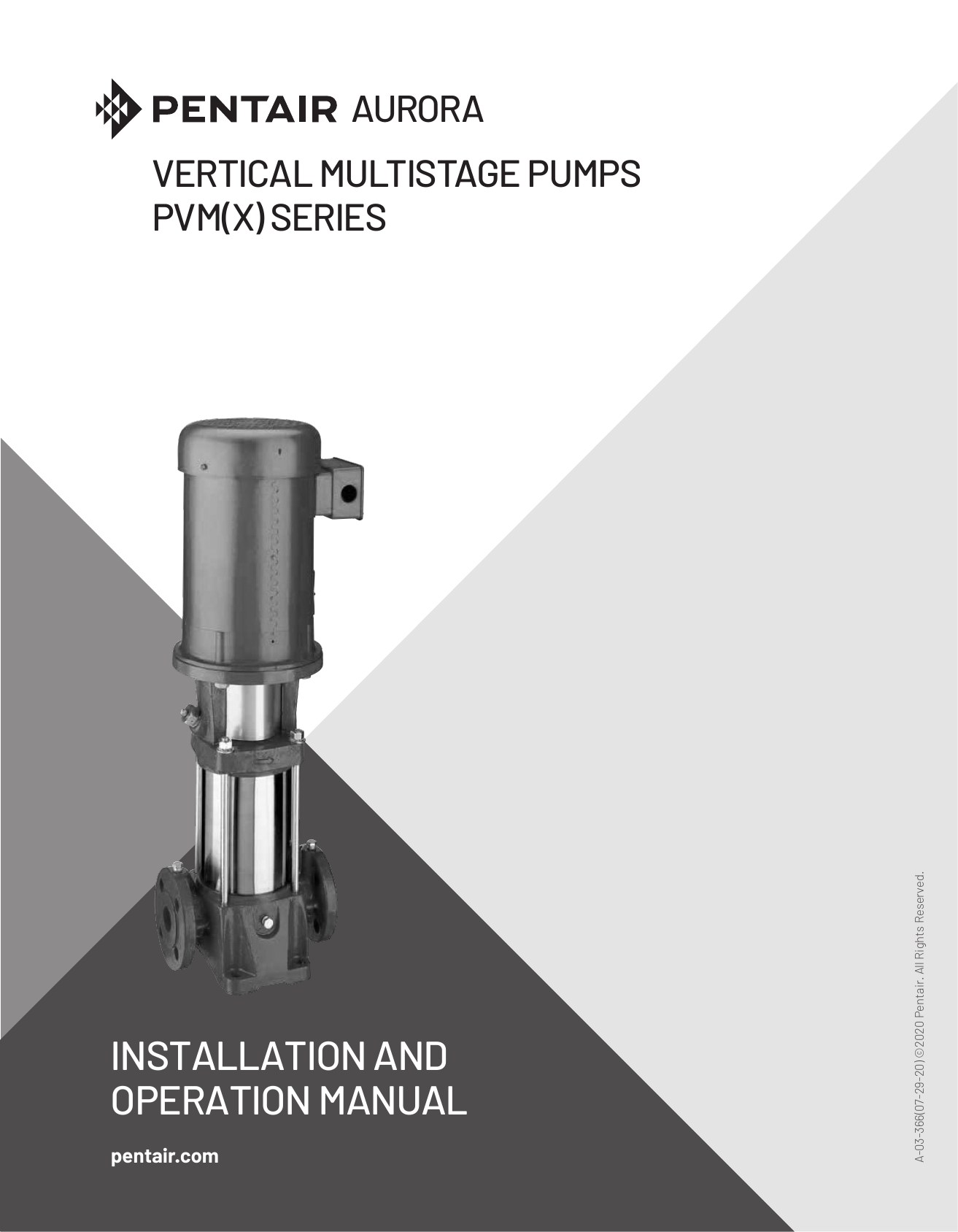 Aurora PVM(X) Series Vertical Multistage Pumps 用户手册 | Manualzz