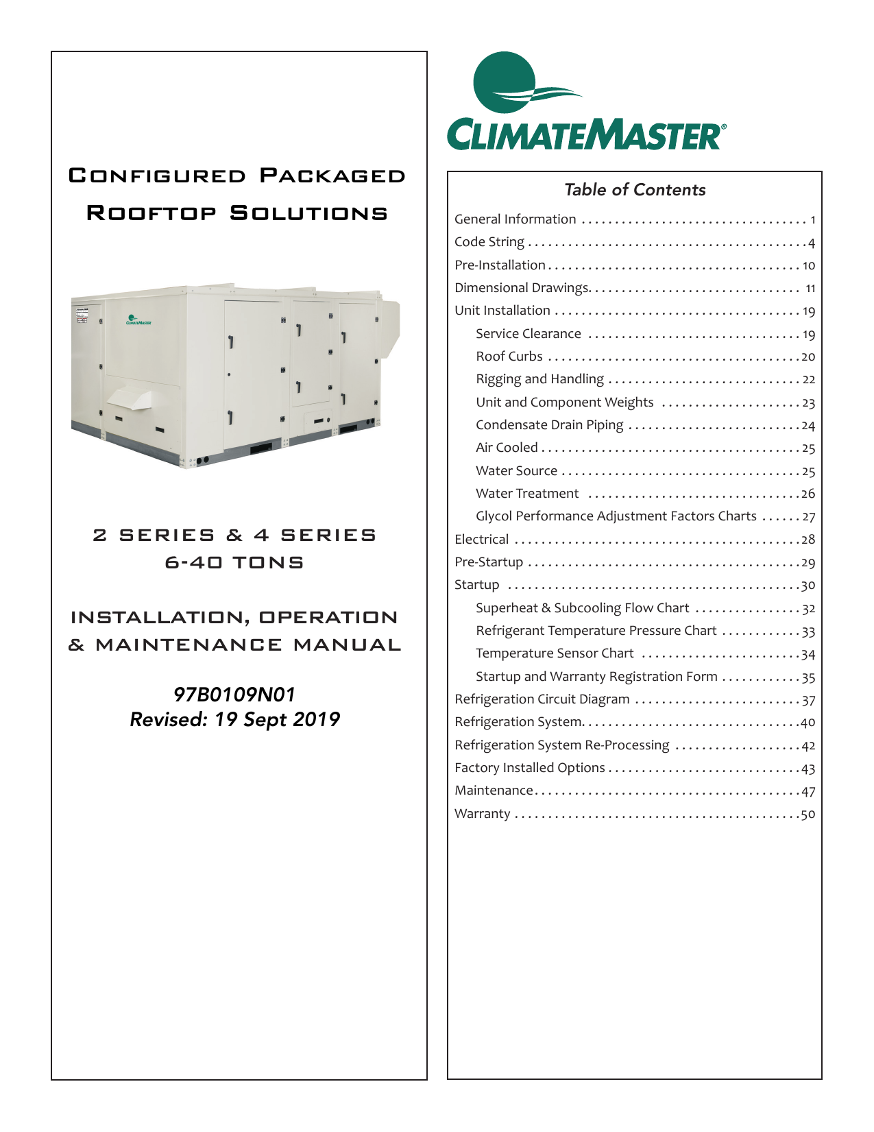 Climatemaster Dedicated Outside Air Systems Owner's manual | Manualzz