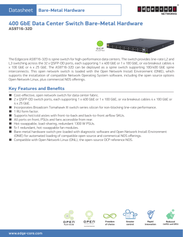 Edge-Core AS9716-32D 400G Datasheet | Manualzz