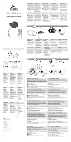 Cardo Systems PACKTALK BLACK Guide d'installation | Manualzz