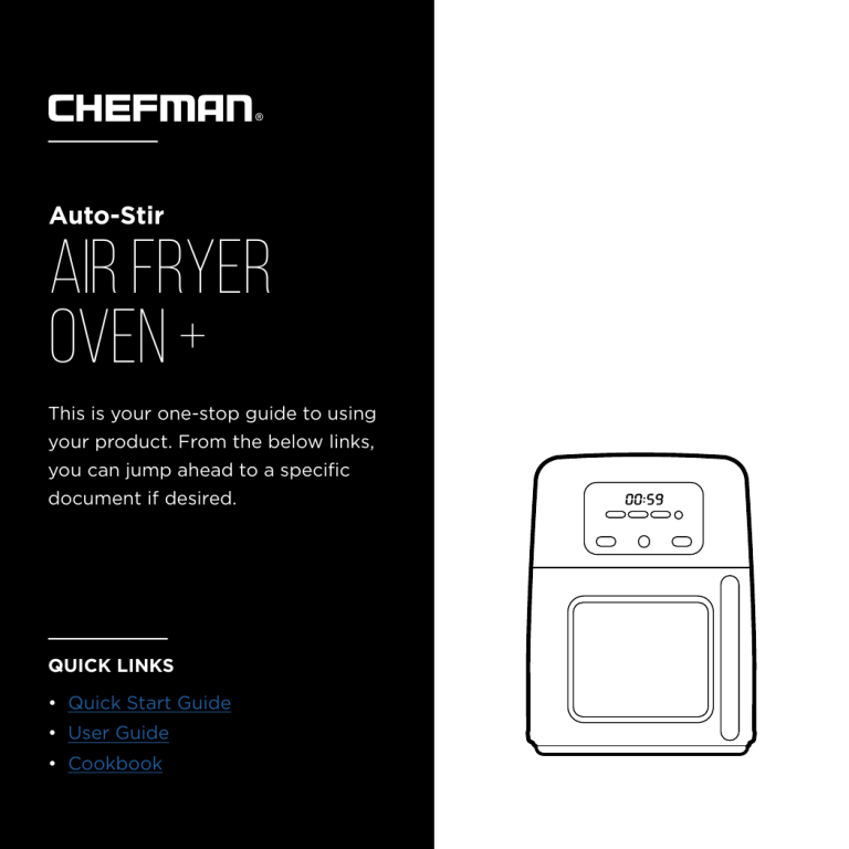 Chefman 12 Liter Auto-Stir Air Fryer Oven + User guide | Manualzz