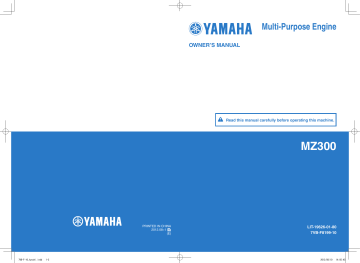 Yamaha MZ300 Owner's Manual | Manualzz