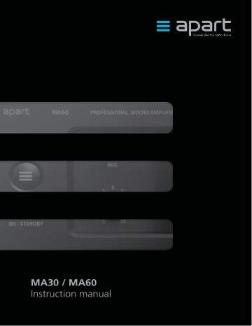 Biamp Apart MA30, MA60 Manual | Manualzz