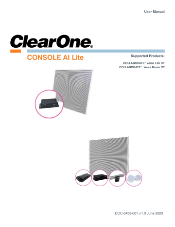 Clearone CONSOLE AI Lite User Manual | Manualzz