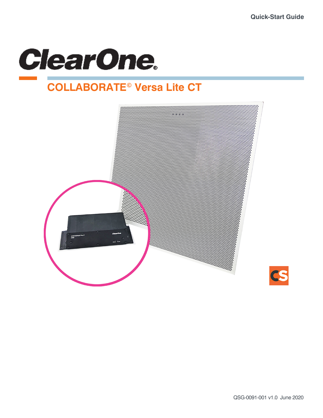Clearone COLLABORATE Versa Lite CT Guide | Manualzz