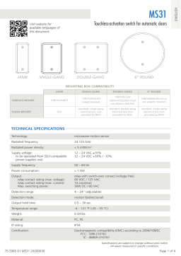 BEA MS31 - User Guide, Specification, instruction manual