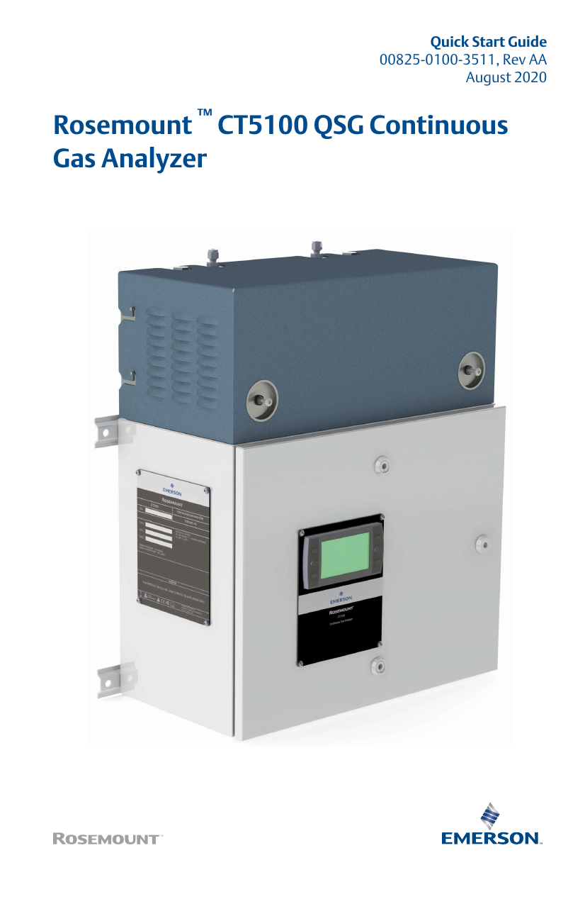 Rosemount CT5100 Quick Start Guide | Manualzz
