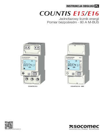 Socomec COUNTIS E1x Instrukcja obsługi | Manualzz