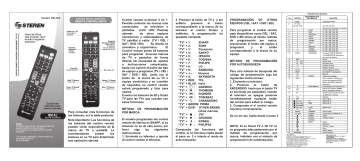 Manual de usuario Steren RM-260 - Control remoto universal 4 en 1 | Manualzz