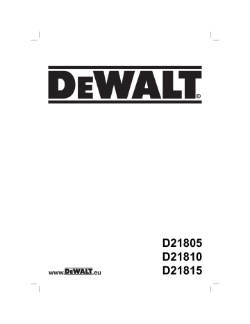 DeWalt D21815, D21805K, D21810, D21805KS, D 21805, D21805, D21815KS ...