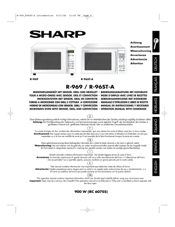 Sharp R-969 Manuale D'istruzioni | Manualzz