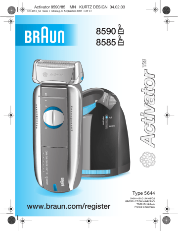 Braun 8585 Activator Kullanım kılavuzu | Manualzz