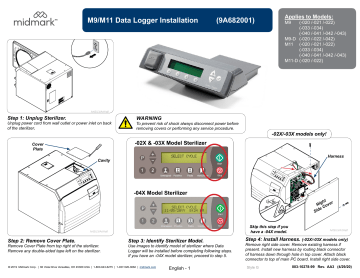 Midmark M9/M9D, M11/M11D Self-Contained Steam Sterilizer (-020 thru ...