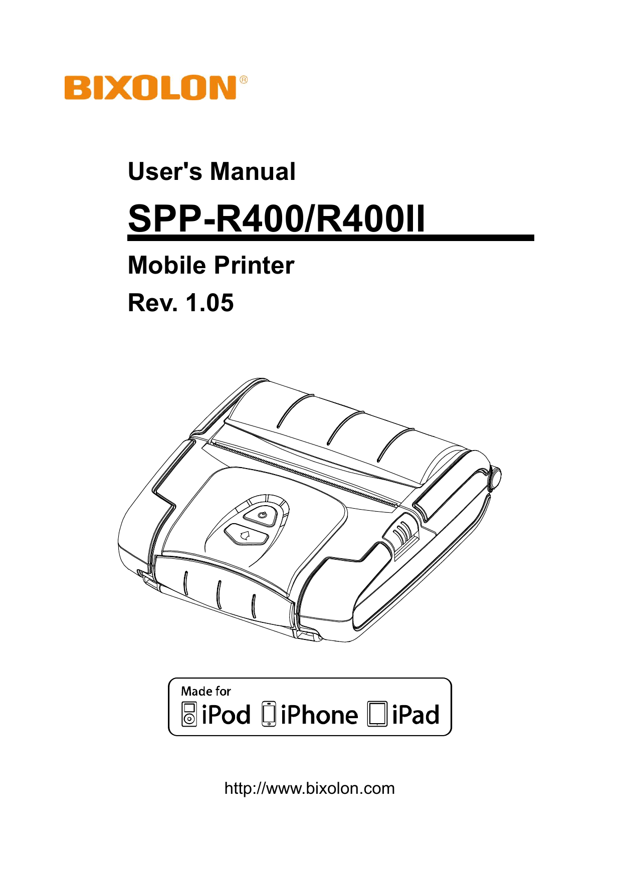 BIXOLON SPP-R400 Mobile Printer User Manual | Manualzz