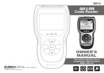 Zurich 63806 ZR13 OBD2 Code Reader Owner's Manual | Manualzz