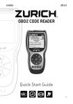 Zurich 63808 ZR4 OBD2 Code Reader Quick Start Guide | Manualzz
