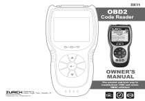 Zurich 63807 ZR11 OBD2 Code Reader Owner's Manual | Manualzz