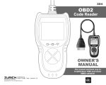 Zurich 63806 ZR13 OBD2 Code Reader Quick Start Guide | Manualzz