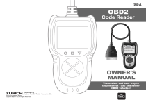 Zurich ZR4 OBD2 Code Reader Manual | Manualzz