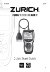 Zurich 63808 ZR4 OBD2 Code Reader Quick Start Guide | Manualzz