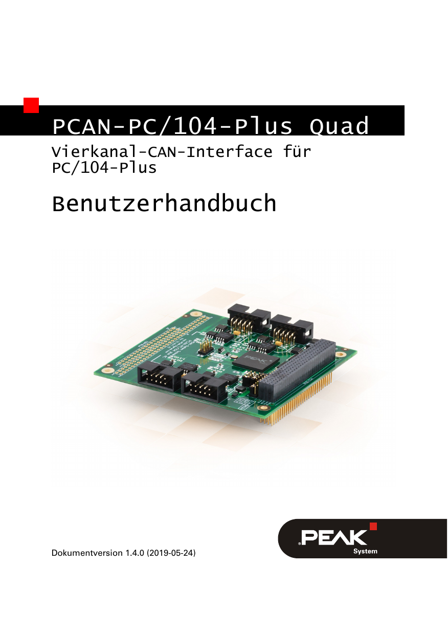PEAK-System PCAN-PC/104-Plus Quad Operating instructions | Manualzz