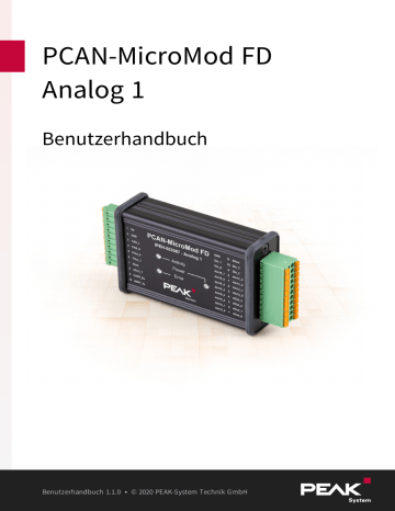 PEAK-System PCAN-MicroMod FD Analog 1 Bedienungsanleitung | Manualzz