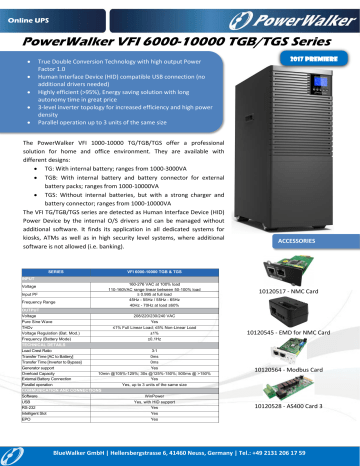 PowerWalker VFI 10000 TGS PF1 Datasheet | Manualzz