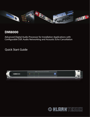Klark Teknik DM8000 Quick Start Guide | Manualzz