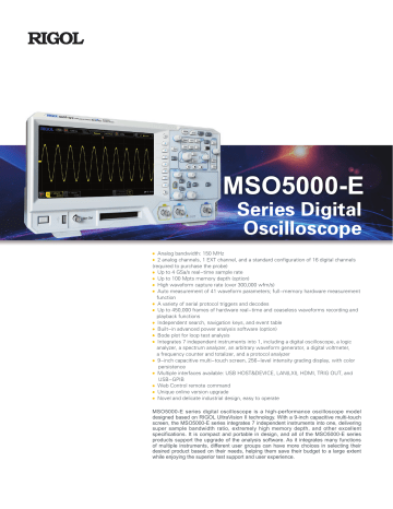 Rigol MSO5000-E Datasheets | Manualzz