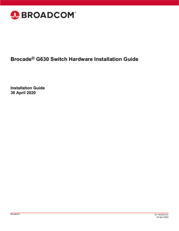 Broadcom Brocade G630 Switch Hardware User Guide | Manualzz