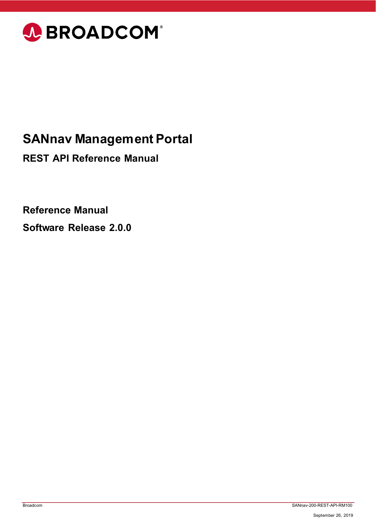 Broadcom Brocade SANnav Management Portal REST API Reference , 2.0.0 ...