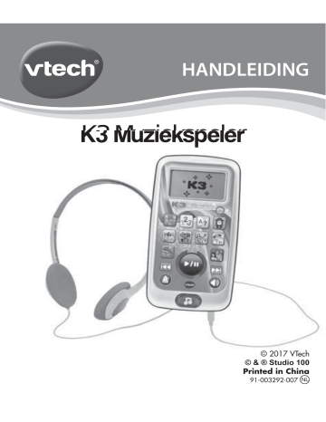 VTech K3 Muziekspeler - 80-196282 de handleiding | Manualzz