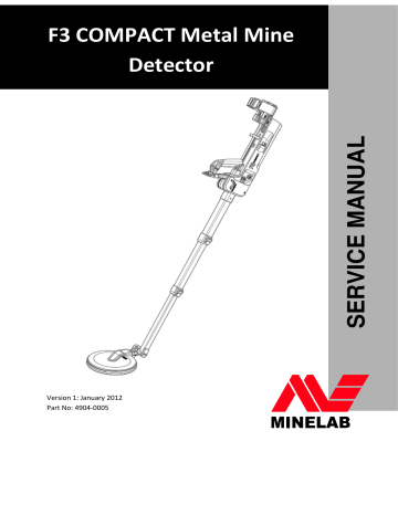 Minelab F3 Compact Mine Detector Service Manual | Manualzz