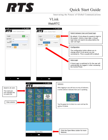 RTS VLink WebRTC Quick Start Guide | Manualzz