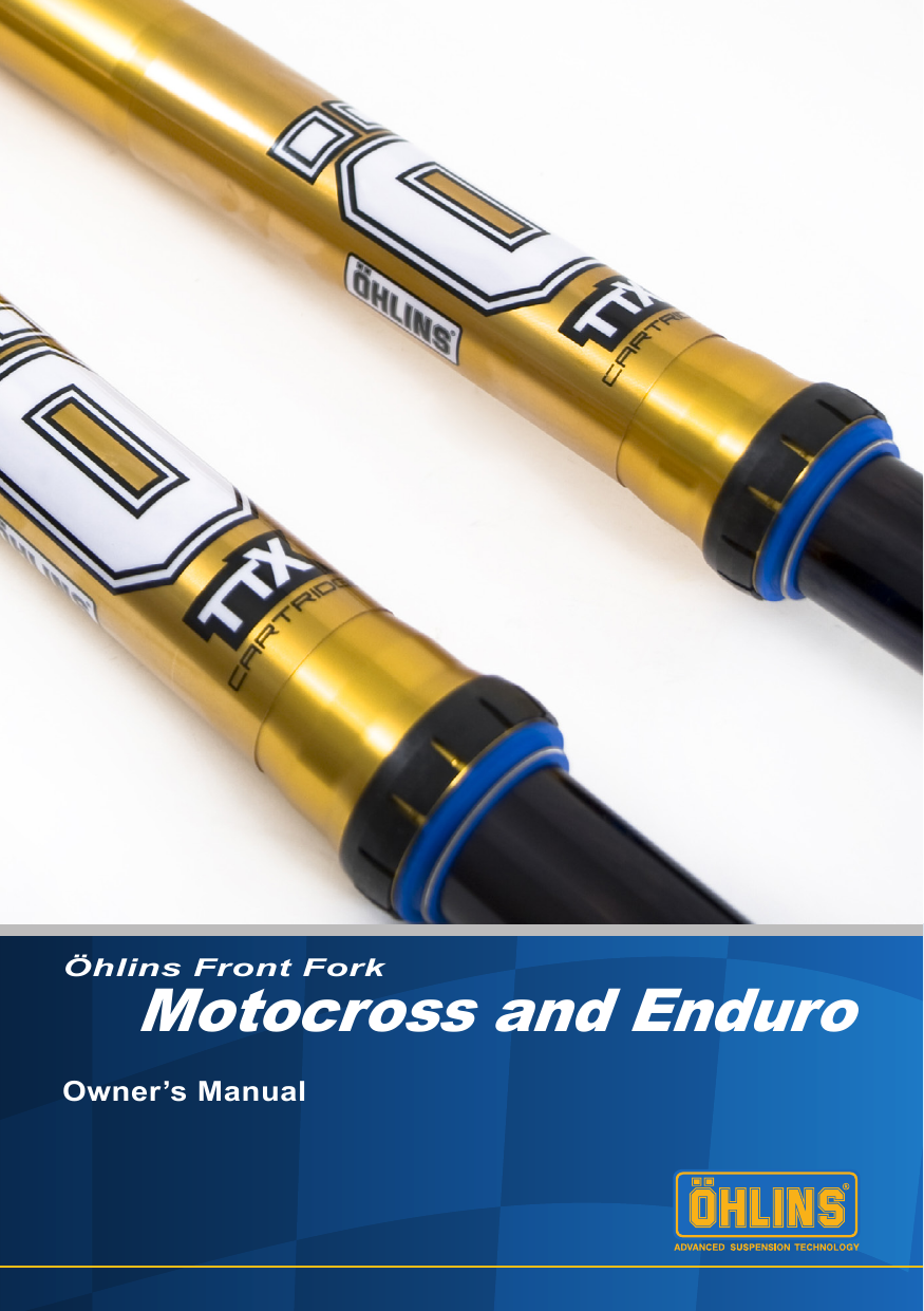 Ohlins 07295-31 Front Fork for Motocross and Enduro Owner's Manual ...