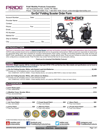 Pride Mobility Go-Go Folding Scooter Owner's Manual | Manualzz