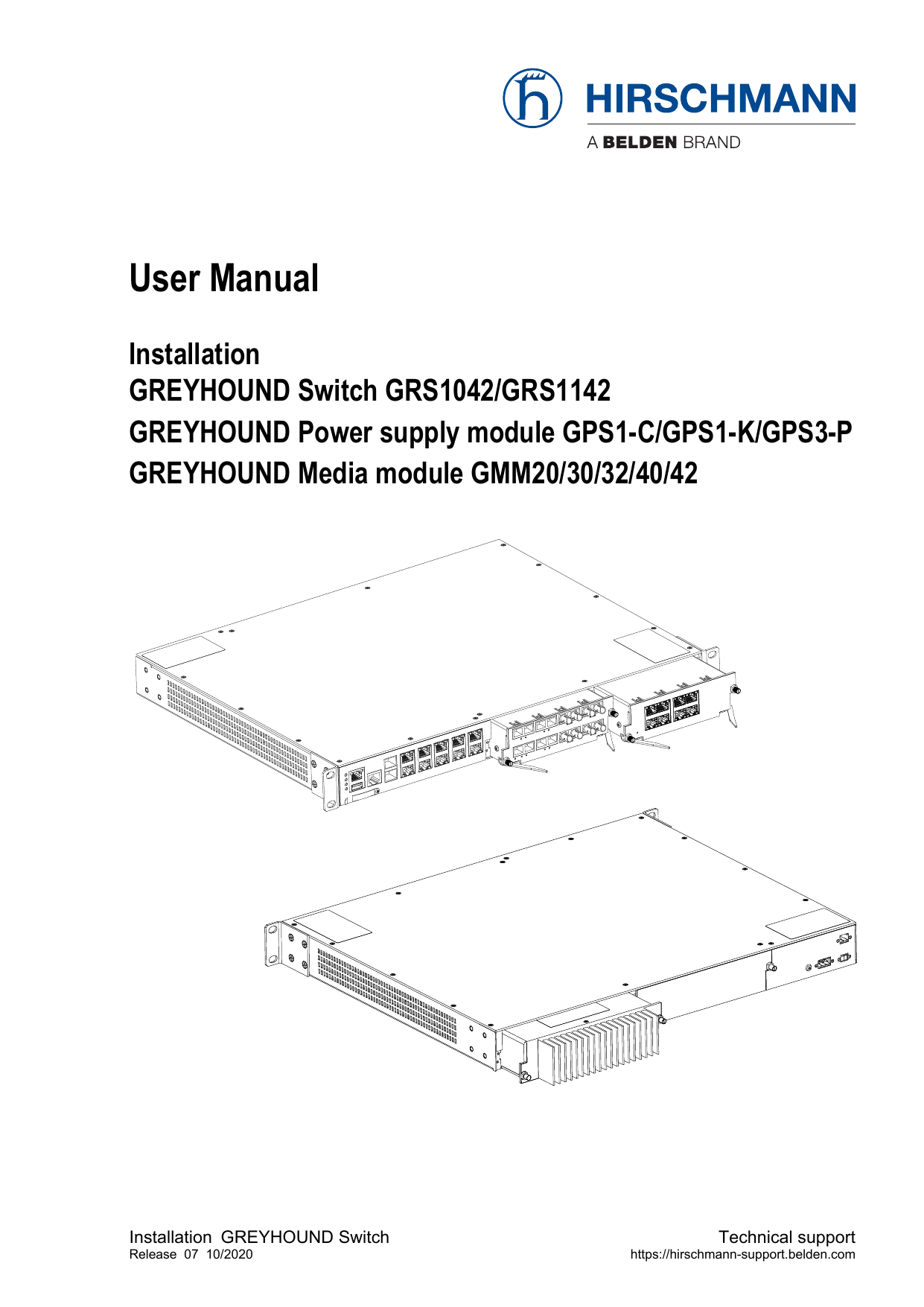 Hirschmann GRS1042/1142, GPS 1/2/3, GMM 20/30/32/40/42 User Manual ...
