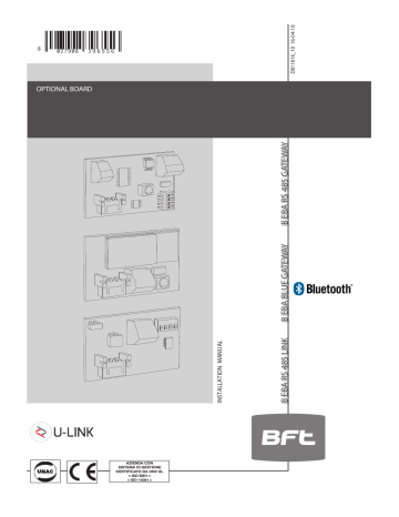 BFT B-EBA RO1 Instruction manual | Manualzz