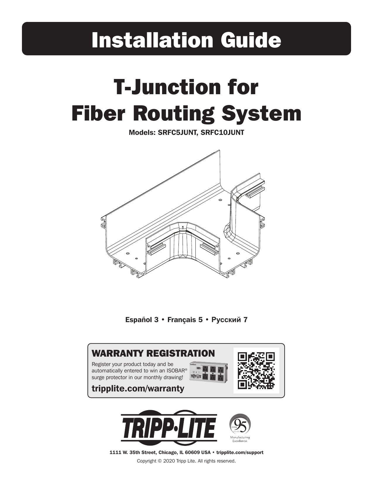 Tripp Lite Fiber Routing System Installation guide | Manualzz