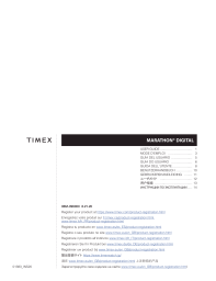 Timex MARATHON - Quick start Guide, Manual, User Guide