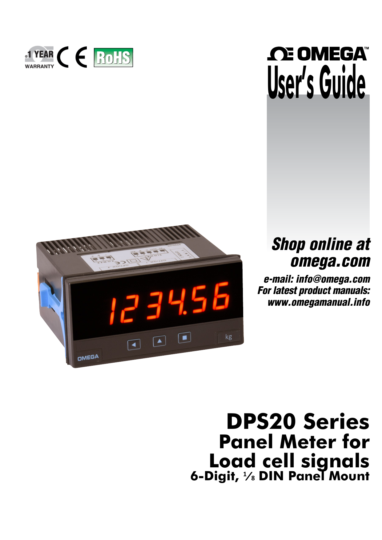 Omega DPS20-Series Owner Manual | Manualzz