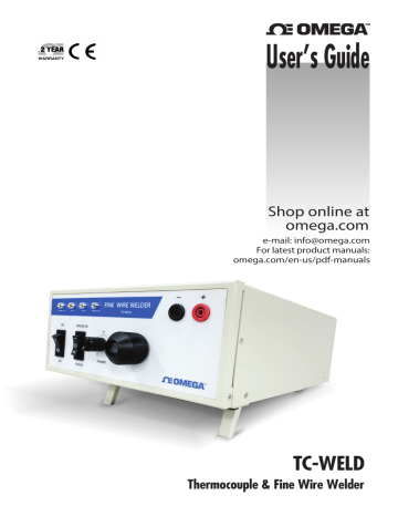 Omega TC-WELD Owner Manual | Manualzz