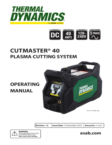 6.08 Replacement Parts for SL60QD Hand Torch. ESAB CUTMASTER 40 PLASMA ...