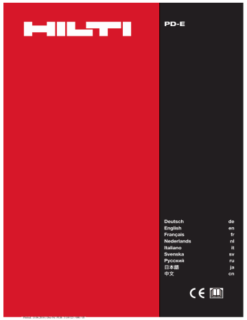 Hilti PD-E Istruzioni per l'uso | Manualzz